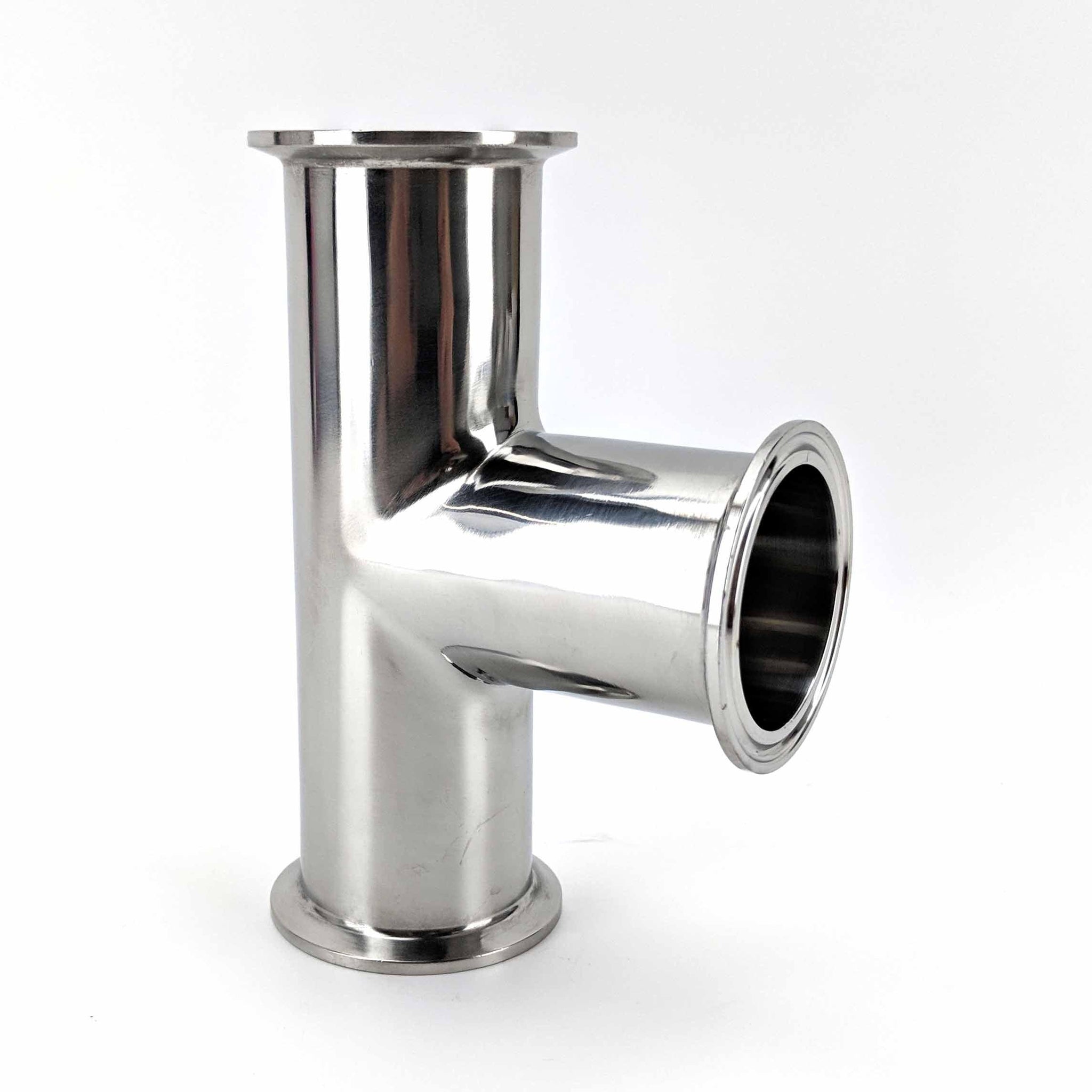 2 Inch Tri Clover Equal Tee (2") made from 304 Food Grade Stainless Steel