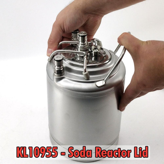 2L Ball Lock Keg with Corny Keg Lid and Metal Handle (152mm x 252mm)