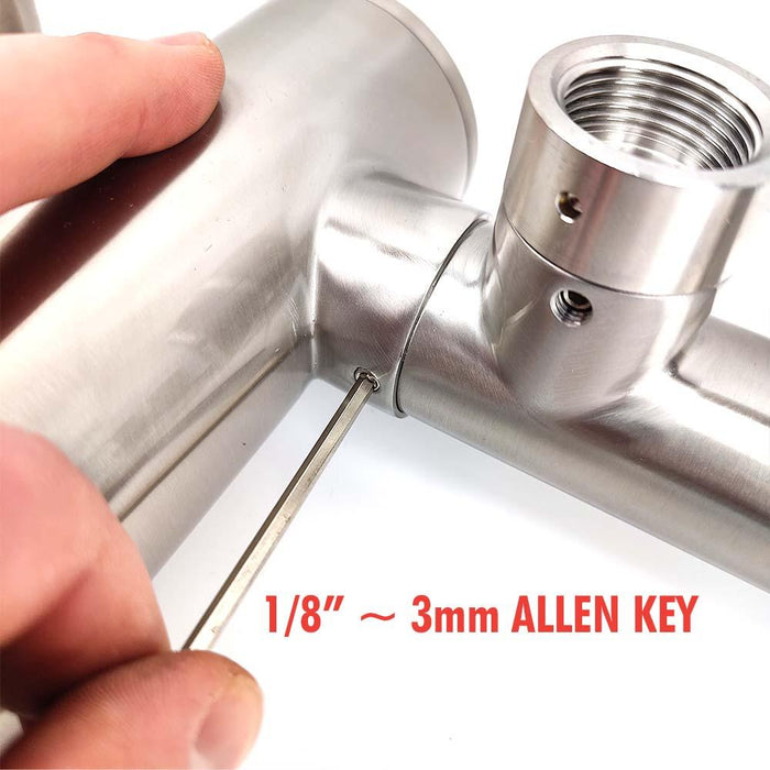 4 Tap T-Bar Flooded Font - Stainless Steel - Font Only