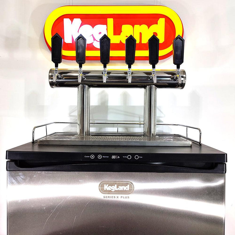 6 Tap TT Bar Stainless Font Only for Series X Plus Kegerator
