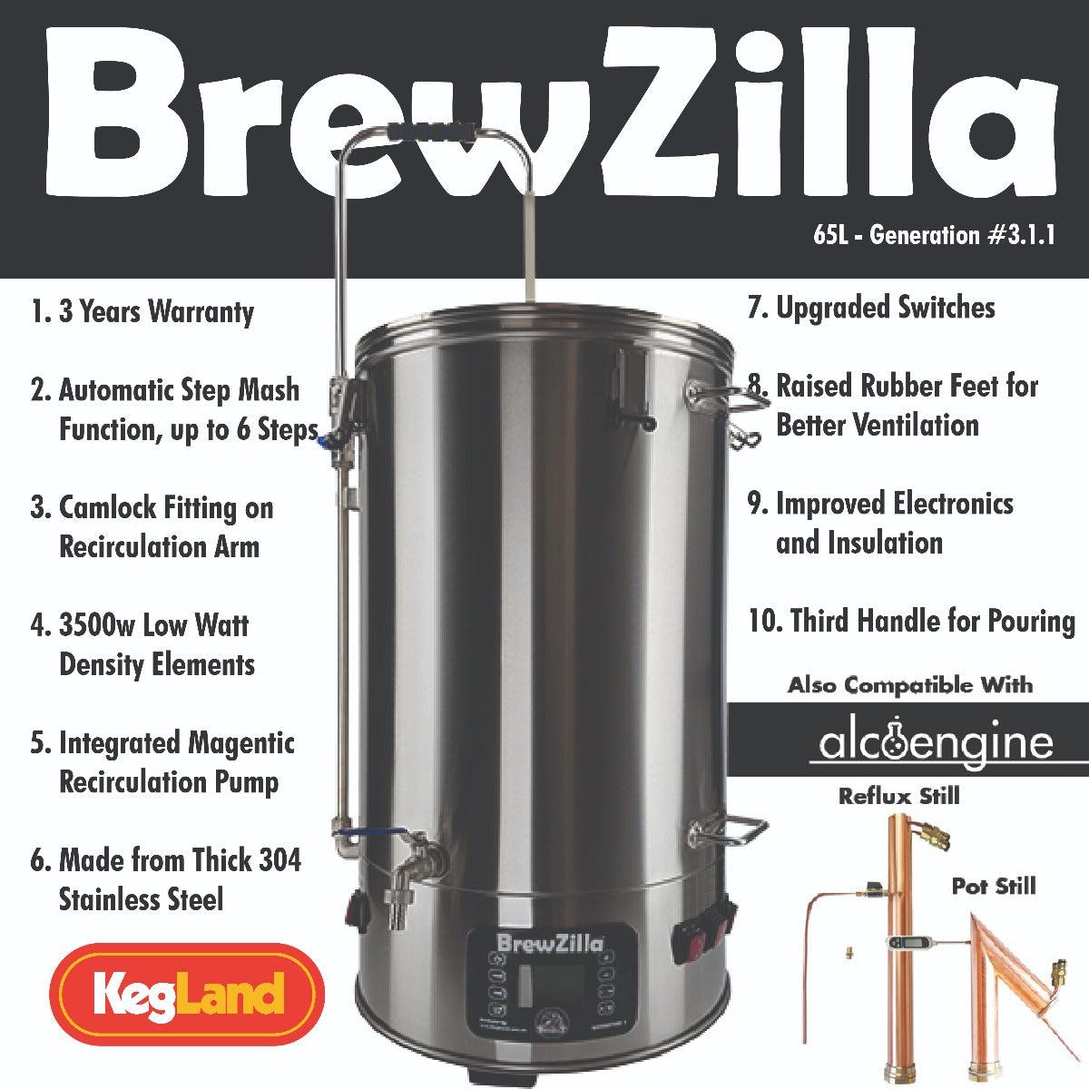 BrewZilla / Robobrew 65L | Generation 3.1 | Kegland