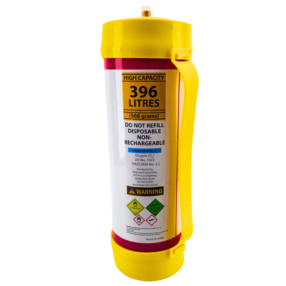 3.3L Oxygen Disposable Gas Cylinder (O2) | KegLand