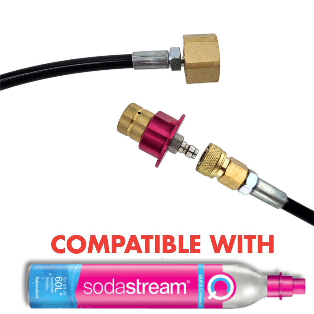 72 inch Quick Disconnect FreedomOne Terra Sodastream Adapter Hose | (1.8m)