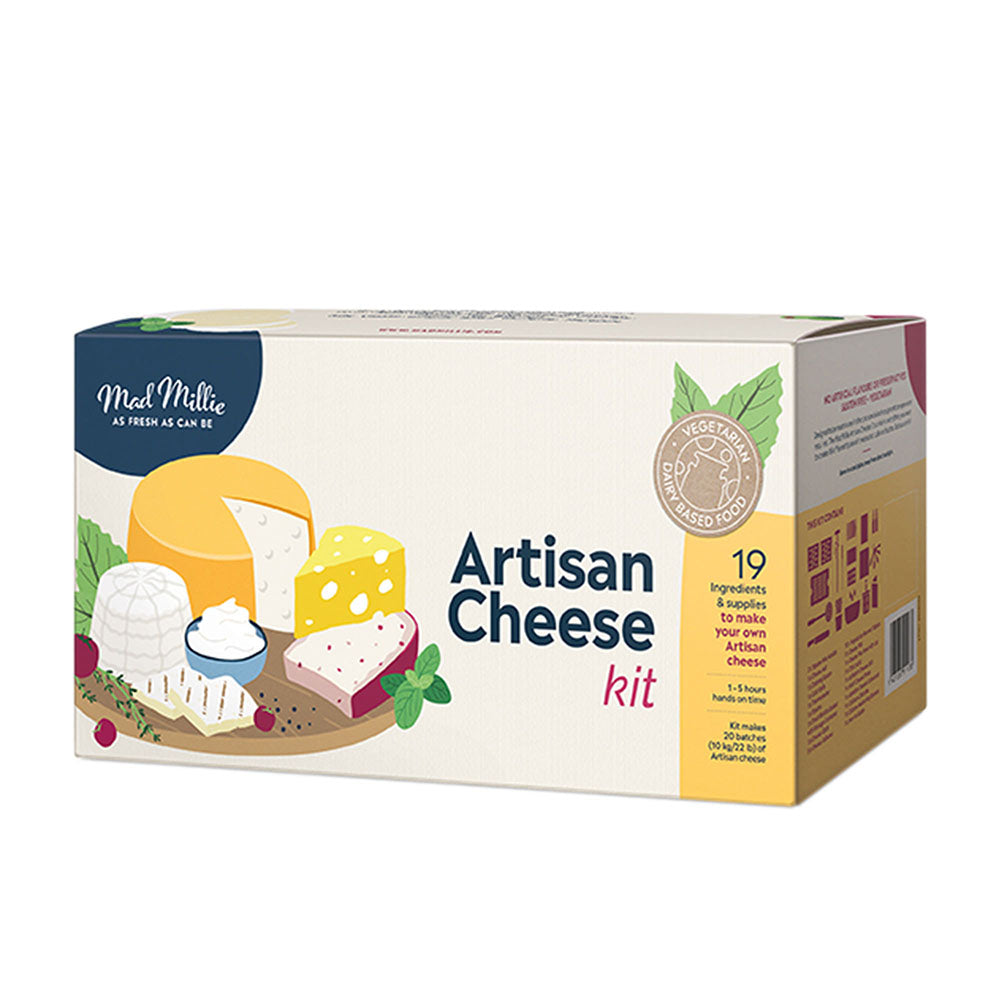 Mad Millie Artisan Cheese Kit | DIY Fresh and Aged Hard Cheese