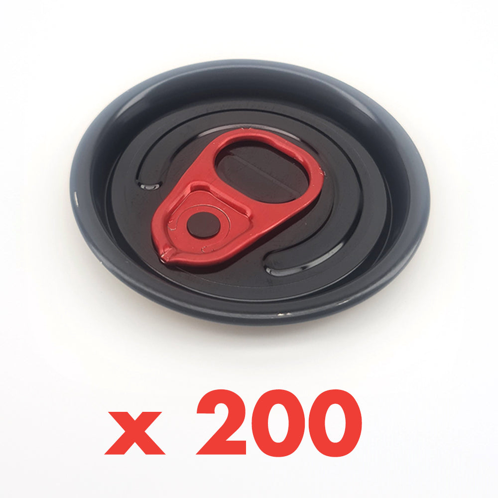 Black Full Aperture Lids (sleeve of 200) - Suits Visy or Orora type cans