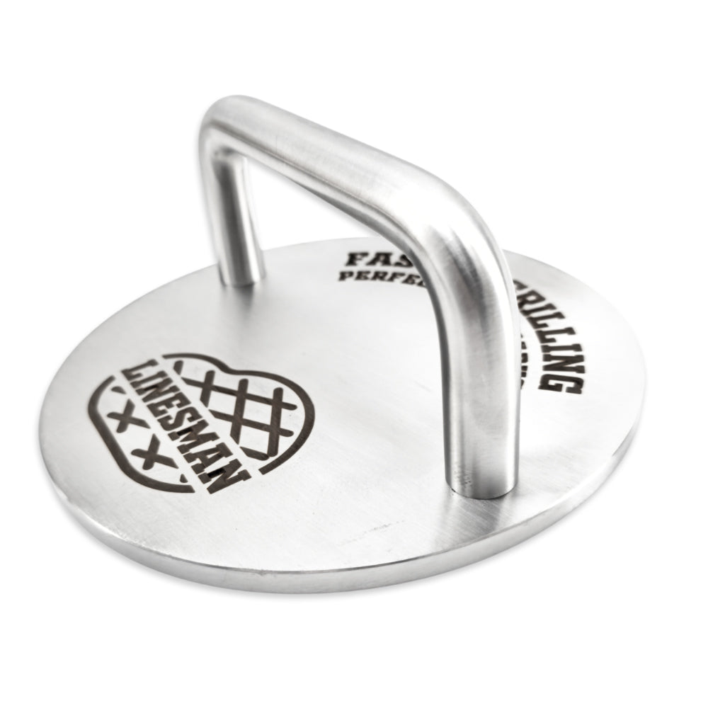 1.5kg Linesman SS Grill Weight | Burger Smasher | Bacon Weight