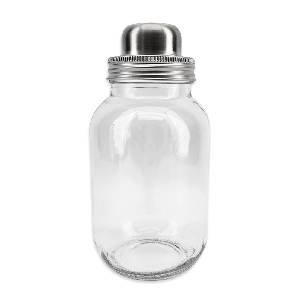 VINKA Glass Jar Cocktail Shaker with Strainer Lid | 1000mL | 1L