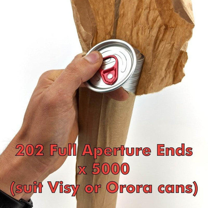 Full Aperture Ends (box of 5000) - Suits Visy or Orora 202 type cans