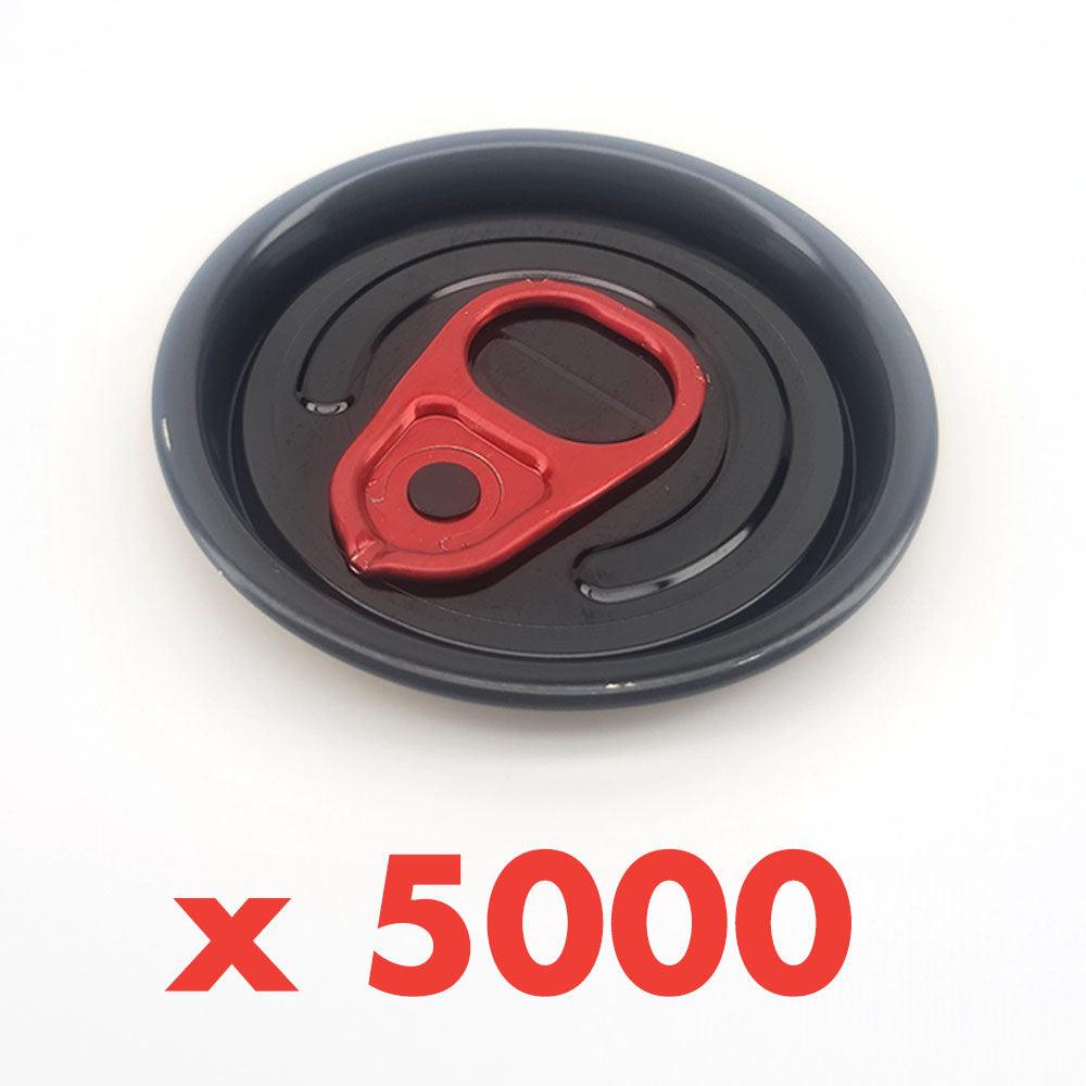 Black Full Aperture Lids (box of 5000) - Suits Visy or Orora type cans