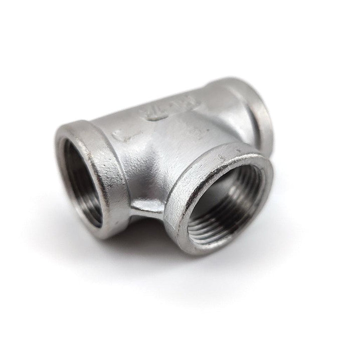 304 Stainless Steel Equal Tee with Internal 3/4 BSP Thread | KegLand